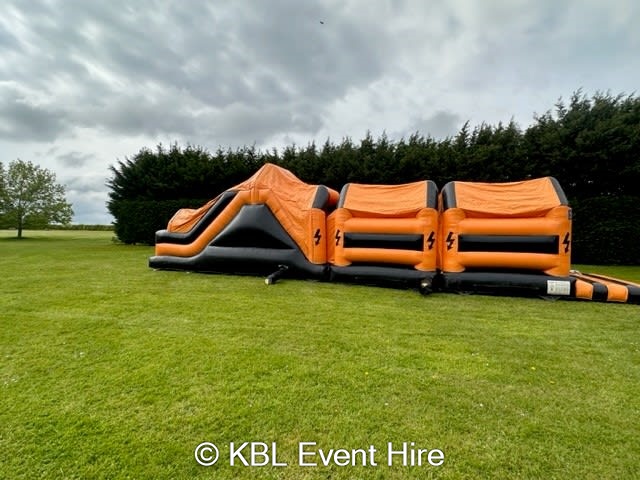 High Energy Obstacle Course with Matching Slide Bouncer Combo All Ages ...